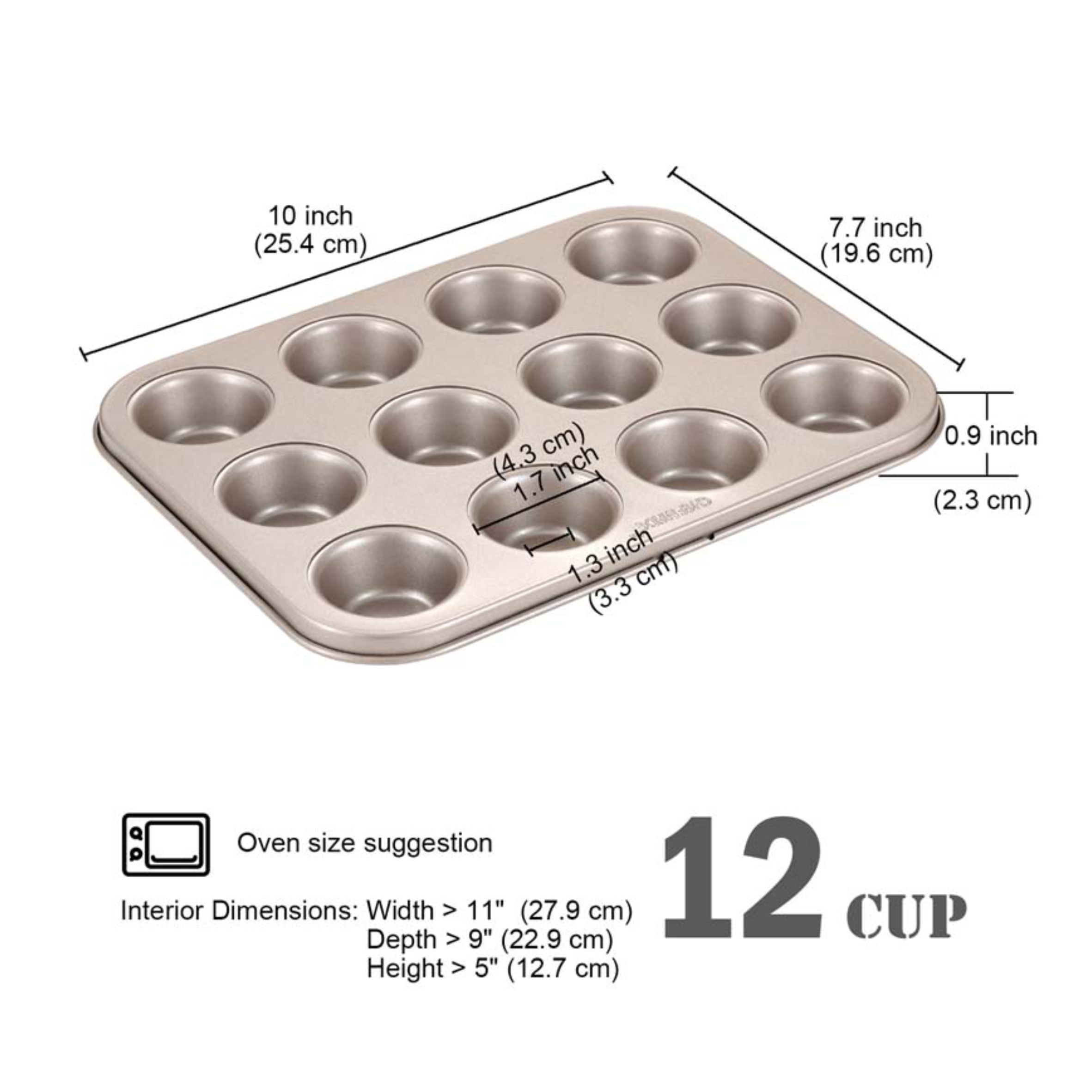 CHEFMADE 12 Cup Mini Muffin Pan – Muro Home